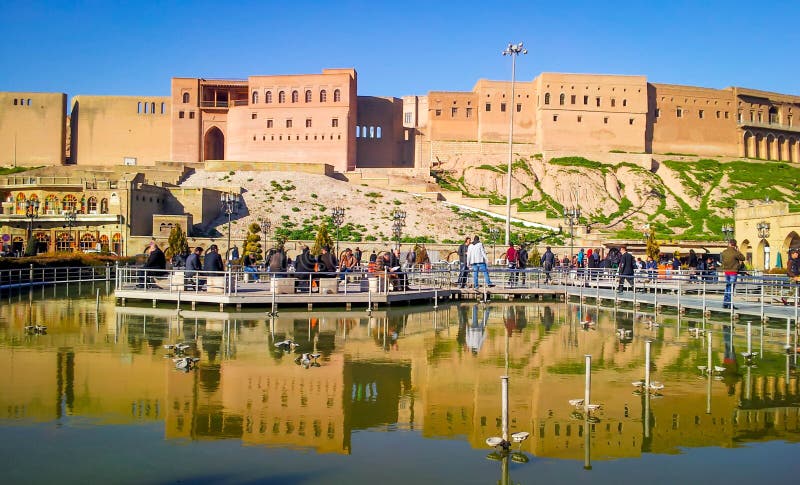 Erbil de stad in redactionele afbeelding. Image of centrum - 96117210