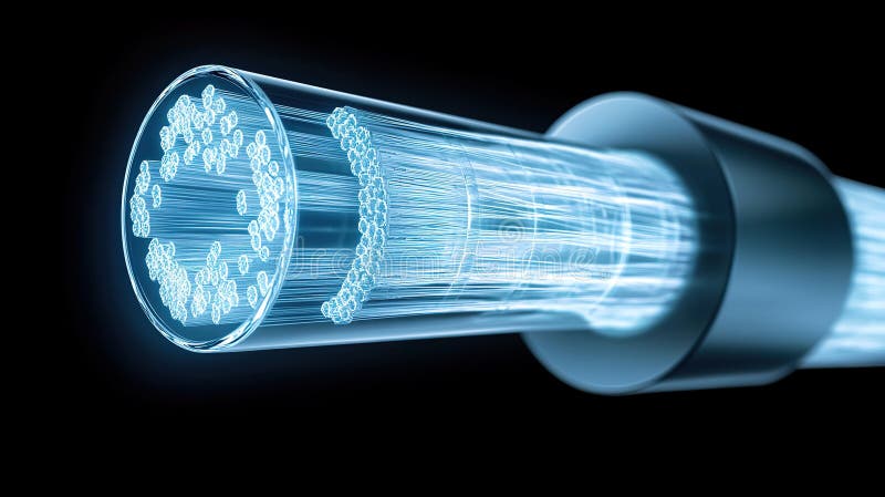 Erbium Doped Fiber Optics Enhance Telecommunications Performance Stock ...