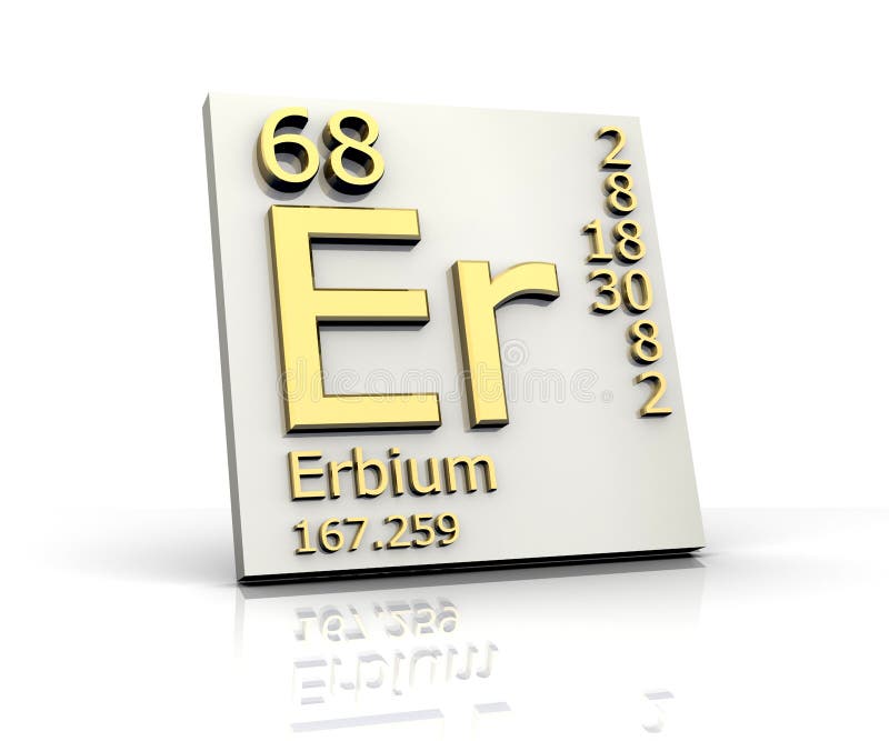 Erbium Form Periodic Table of Elements Stock Illustration ...