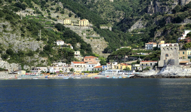Erchie stock photo. Image of amalfi, view, landscape - 65856588