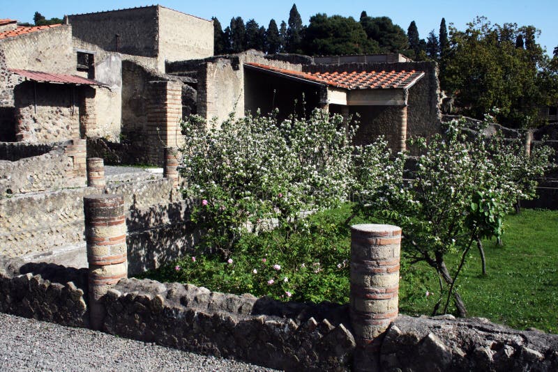 Ercolano stock photo. Image of roman, unesco, dell, garden - 19728604
