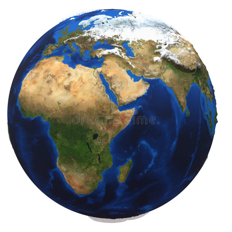 Erde-Kugel auf Weiß stockbild. Bild von kontinent, karte - 6048187