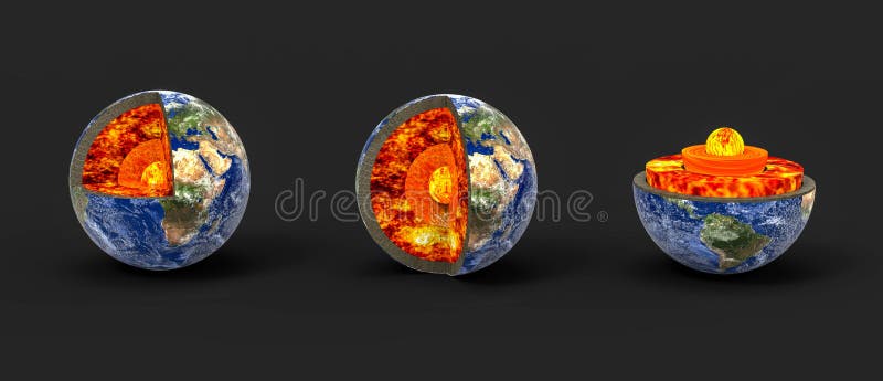 Erdkern stock abbildung. Illustration von graphik, geologie - 63684712