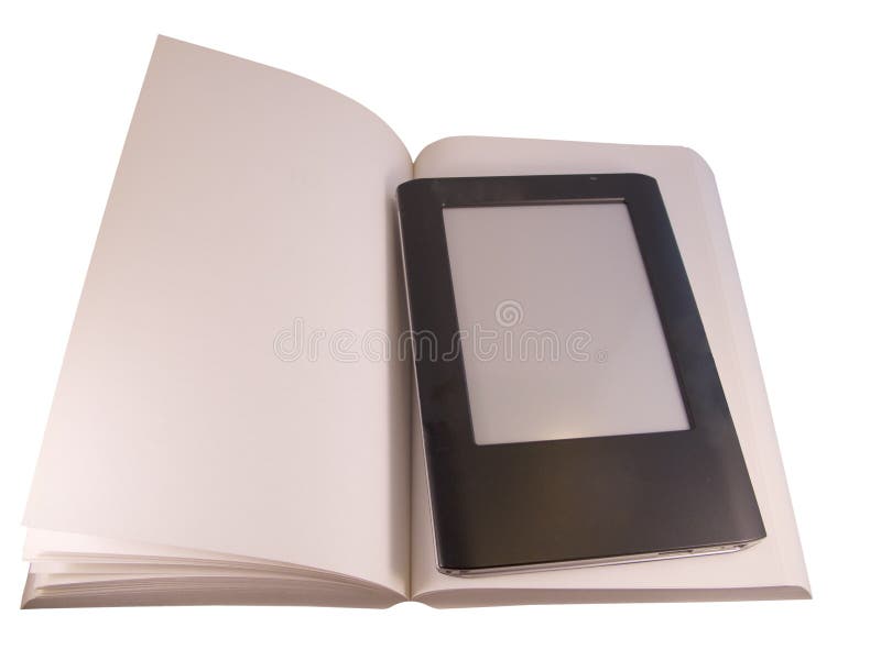 Ereader on book stock photo. Image of school, paper, book - 15310814
