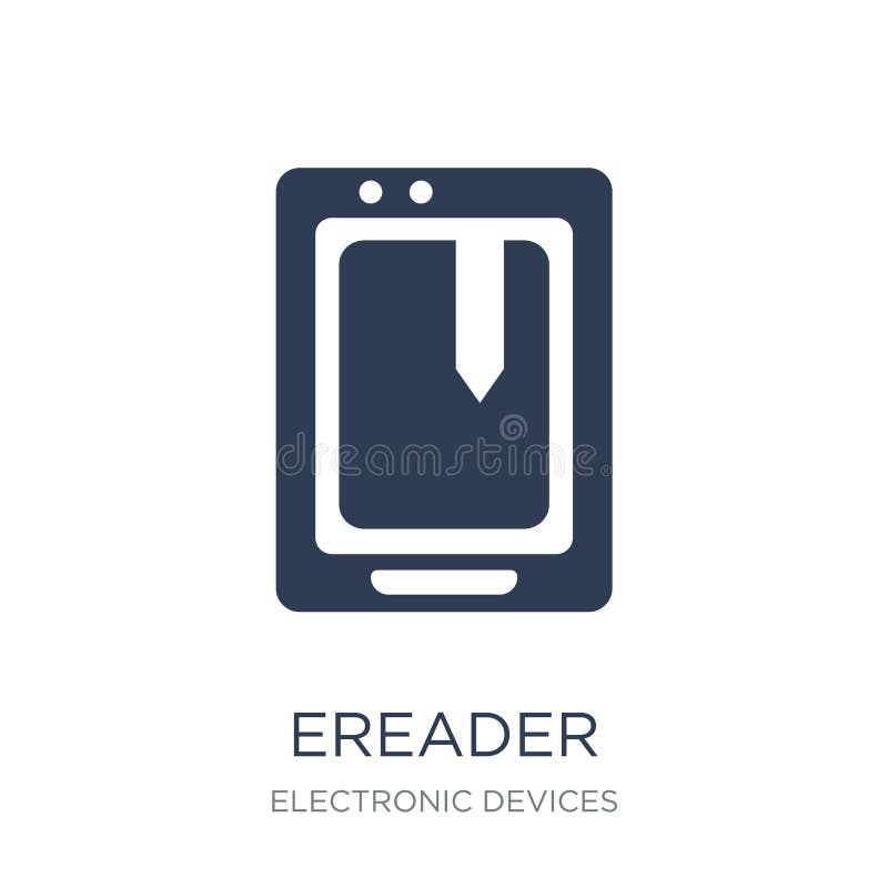 Ereader Icon. Trendy Flat Vector Ereader Icon on White Backgroun Stock ...