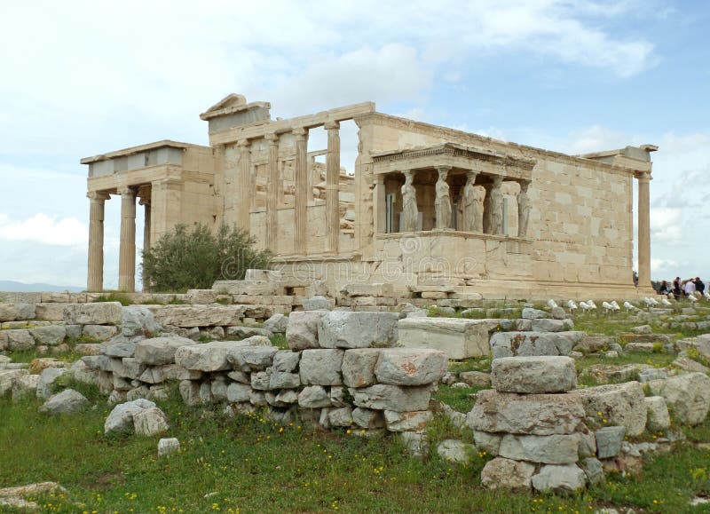 The Erechtheion, an Ancient Ionic Temple on the Acropolis of Athens ...