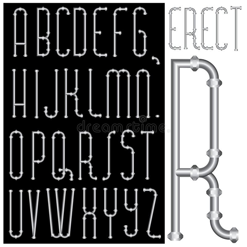 Water Pipe Font Stock Illustrations – 769 Water Pipe Font Stock ...
