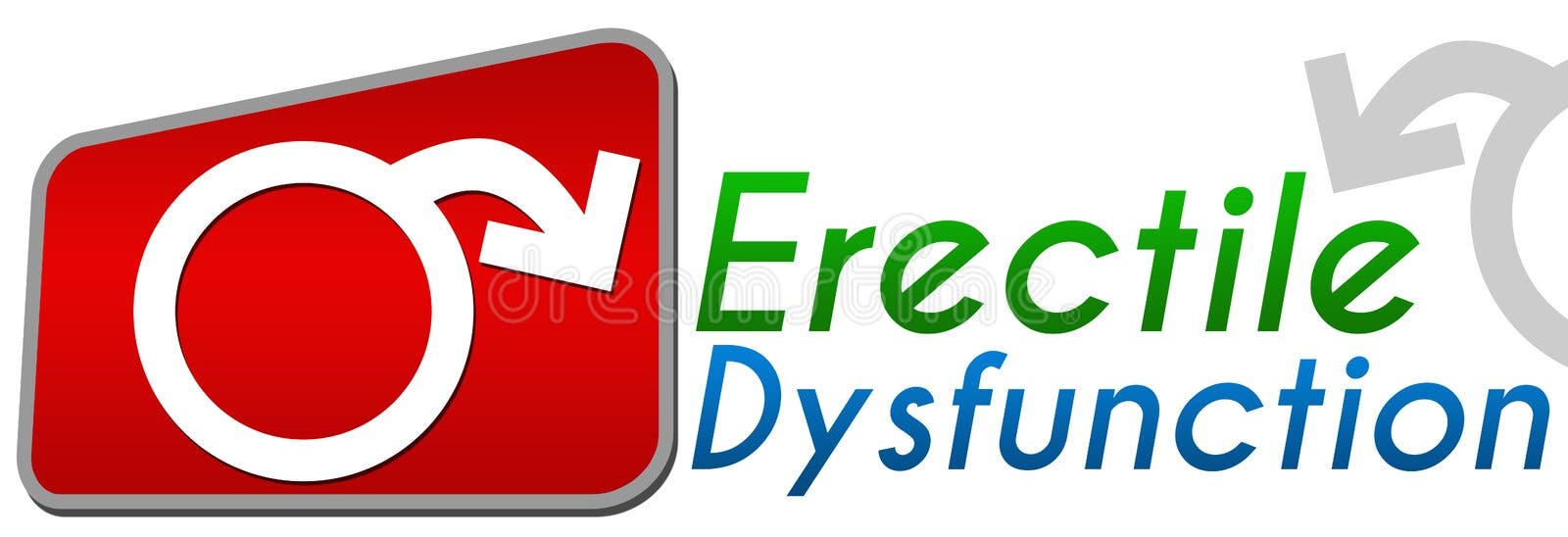 Erectile Dysfunction Symbol Red Blue Stock Illustration - Illustration ...