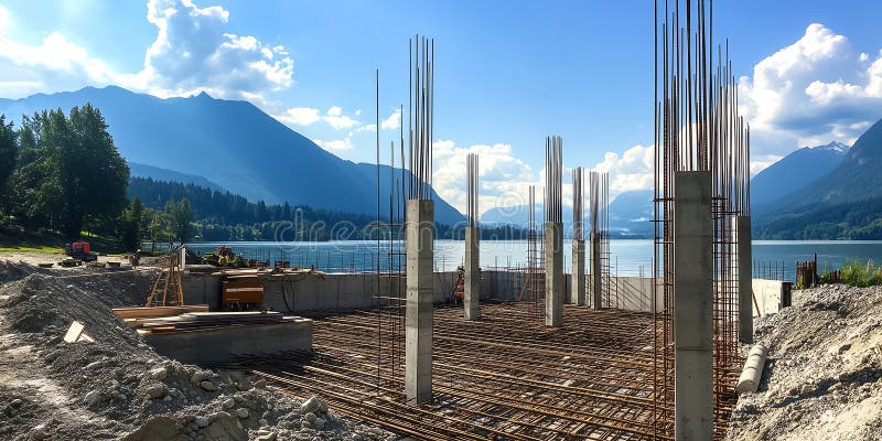 Erecting Reinforced Concrete Columns and Beams To Provide Structural ...