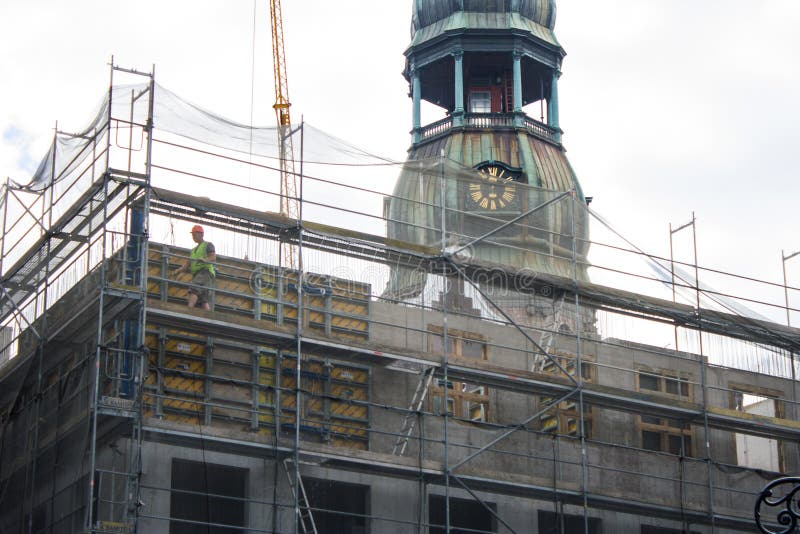 Eternal Old and Construction of a New Stock Photo - Image of time ...