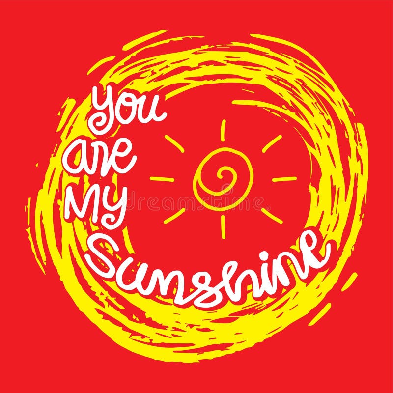 Eres Mi Sol. Letras Dibujadas a Mano. Ilustración del Vector ...