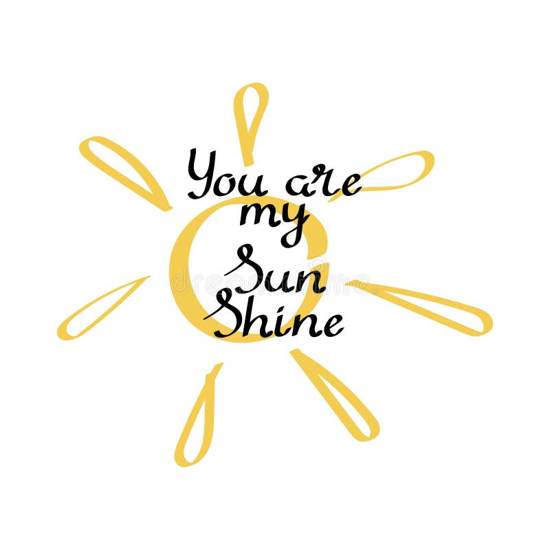 Eres Mi Sol Tarjetas Dibujadas a Mano Vector Ilustración del Vector ...