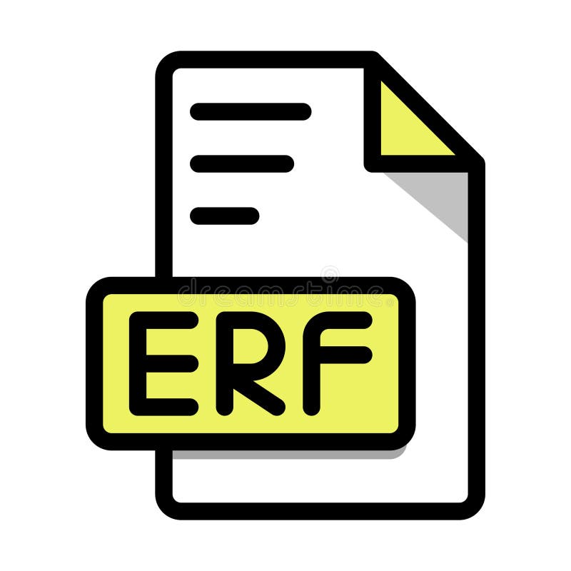 ERF File Format Icon. Vector Stock Vector - Illustration of video ...