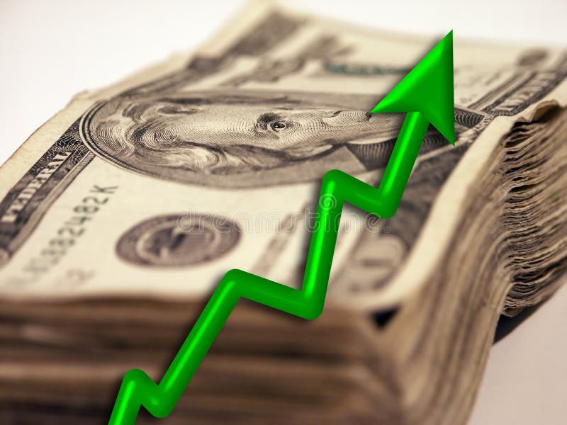 Geldbeutel Mit Pfeil Nach Oben Erfolgreiches Geschäftskonzept ...