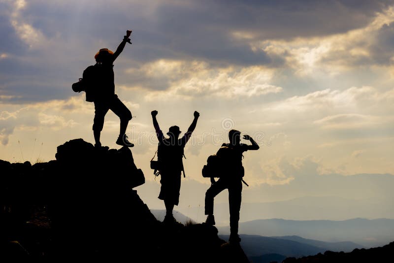 Erfolgreiches Bergsteigerteam, Das Das Ziel Des Winterkletterns ...