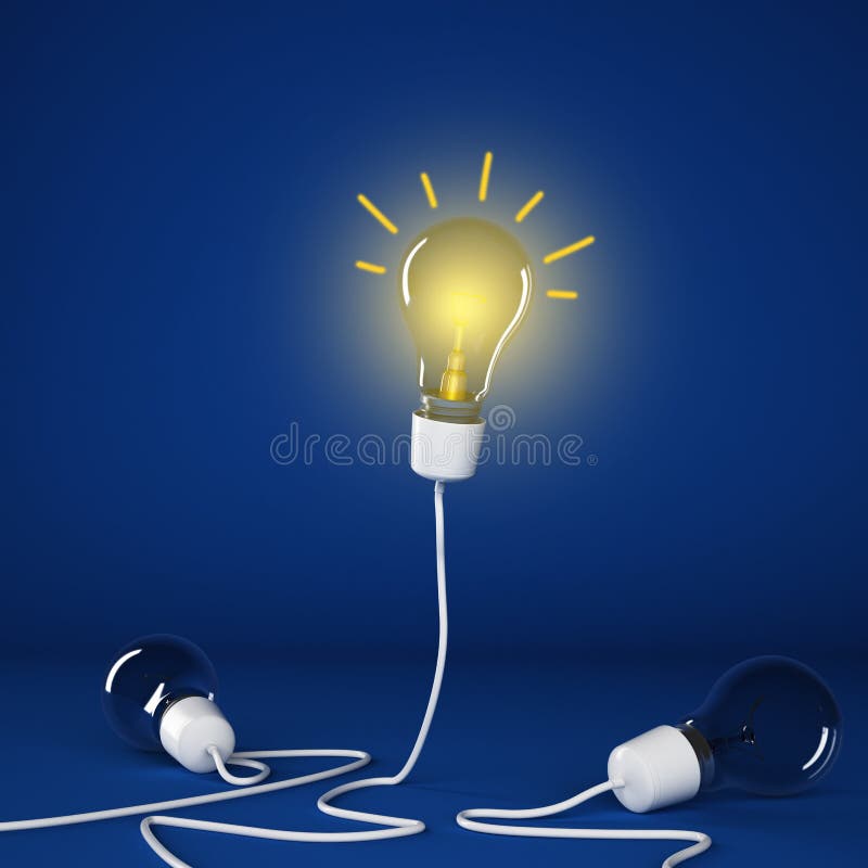 Erfolgreiche Und Intelligente Idee 3D Wiedergabe Stock Abbildung ...