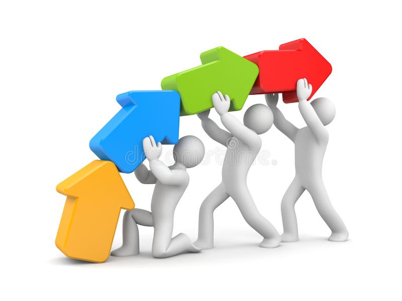 Teamerfolg - Geschäftsmetapher Stock Abbildung - Illustration von ...