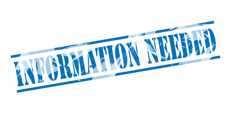 Erforderlicher Blauer Stempel Der Informationen Stock Abbildung ...