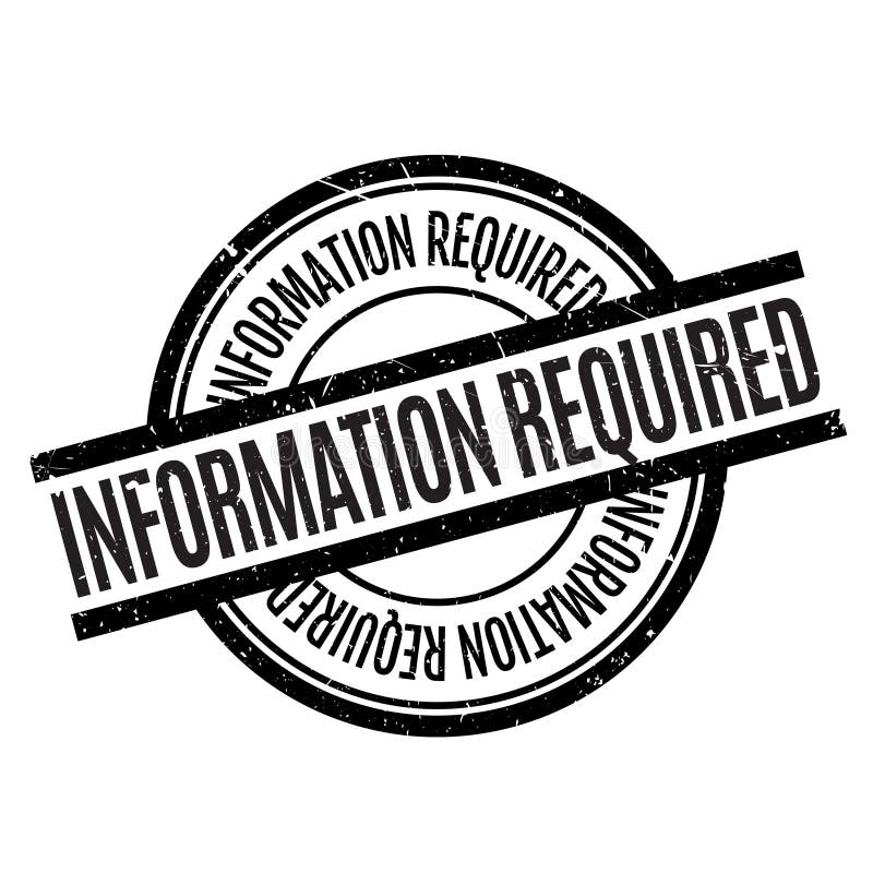 Erforderlicher Stempel Der Informationen Vektor Abbildung ...