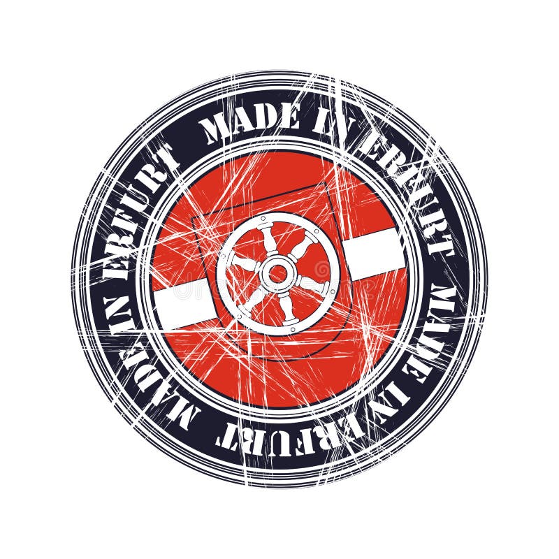 Erfurt rubber stamp stock vector. Illustration of national - 87127125