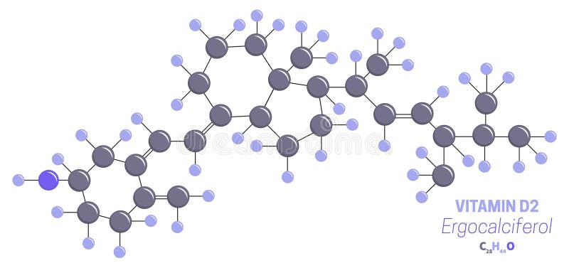 Ergocalciferol D2 Vitamin Molecule Formula Stock Vector - Illustration ...
