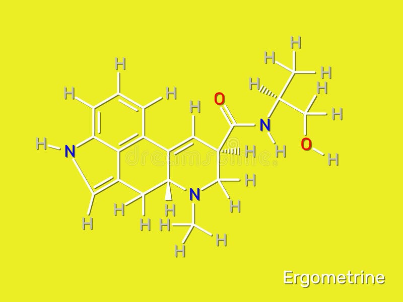 Ergometrine Drug Structural Formula. Vector Illustration Stock Vector ...
