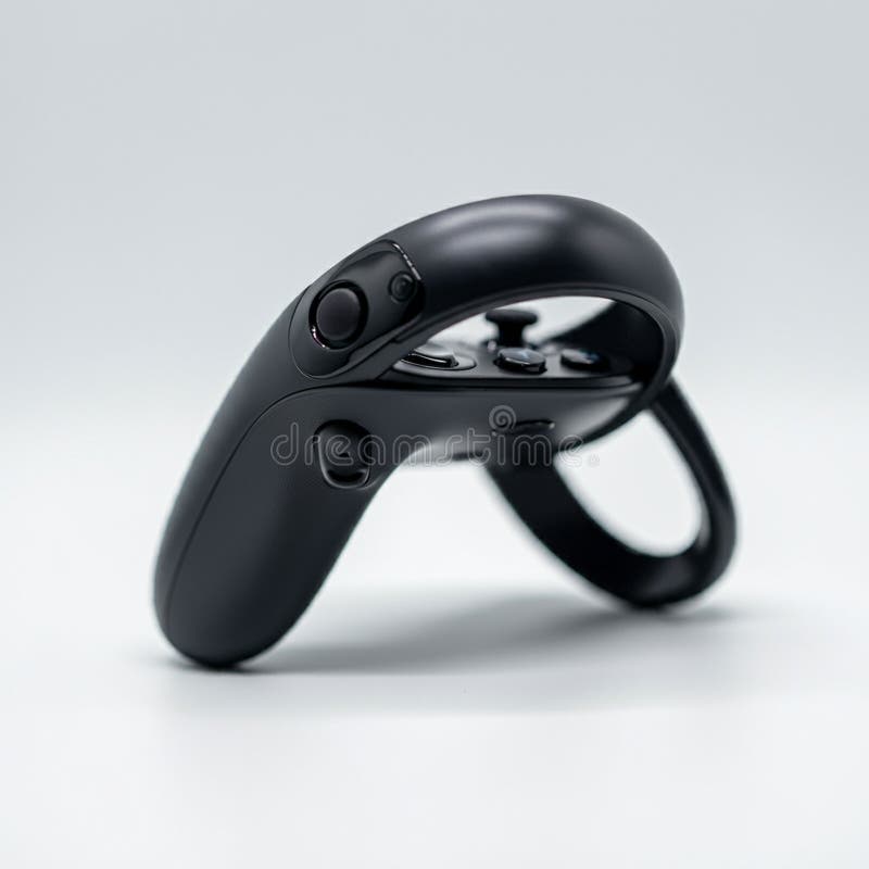 Ergonomic Black Gaming Controller with Rounded Edges and a Trigger ...