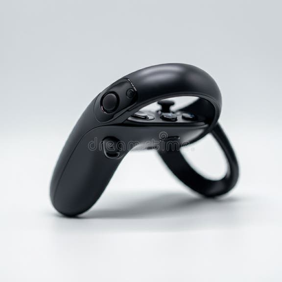 Ergonomic Black Gaming Controller with Rounded Edges and a Trigger ...