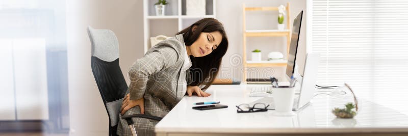 Ergonomic Computer Chair Bad Posture Stock Image - Image of sitting ...