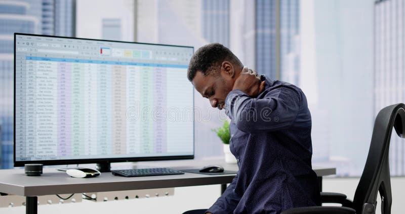 Ergonomic Computer Chair Bad Posture Stock Image - Image of ergonomic ...