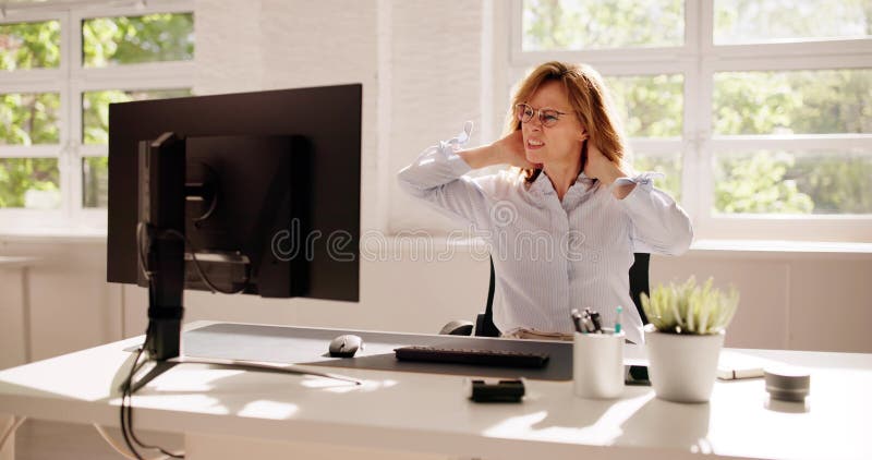 Ergonomic Computer Chair Bad Posture Stock Photo - Image of posture ...