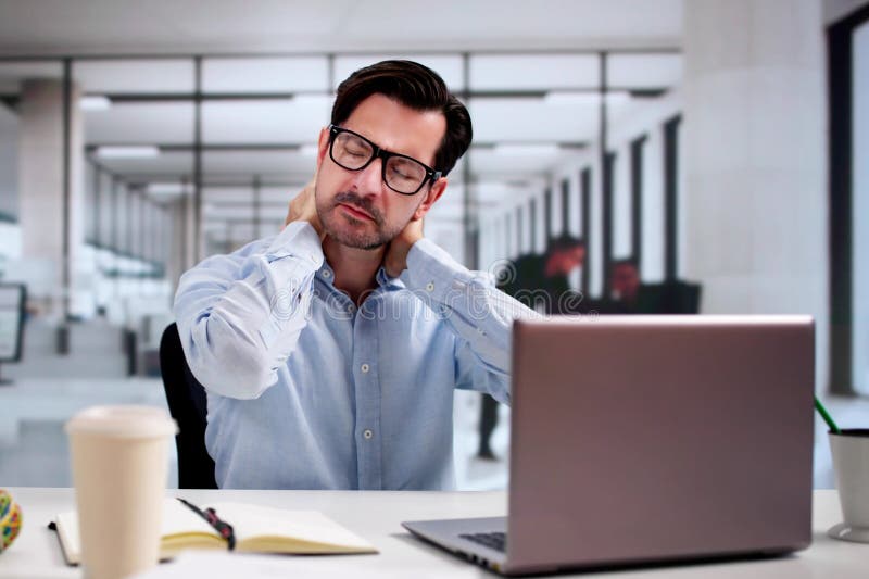 Ergonomic Computer Chair Bad Posture Stock Image - Image of stretch ...