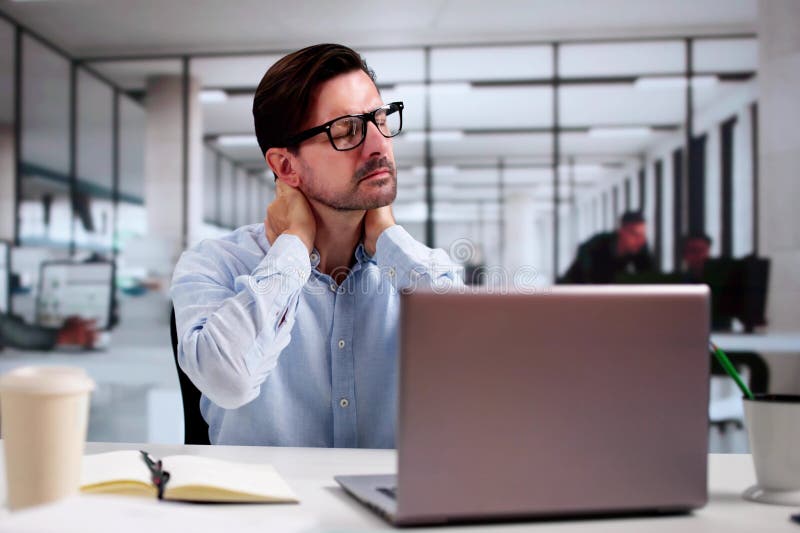 Ergonomic Computer Chair Bad Posture Stock Illustration - Illustration ...