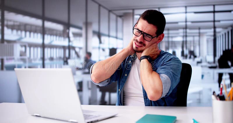 Ergonomic Computer Chair Bad Posture Stock Image - Image of workstation ...