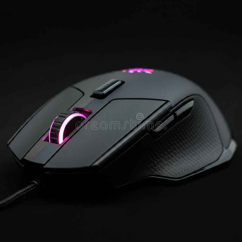 Ergonomic Gaming Mouse with a Sleek, Matte Black Finish and Textured ...