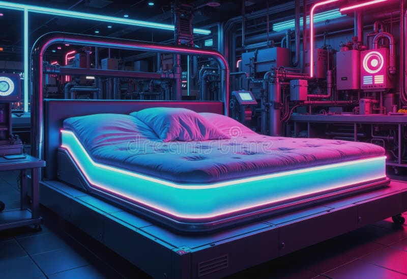 Ergonomic Mattress with Customization Technology in a Modern Factory ...