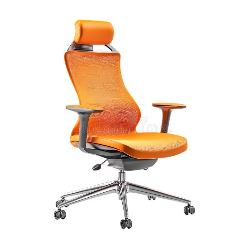 Ergonomic Mesh Office Chair Orange HighBack Executive Chair with ...