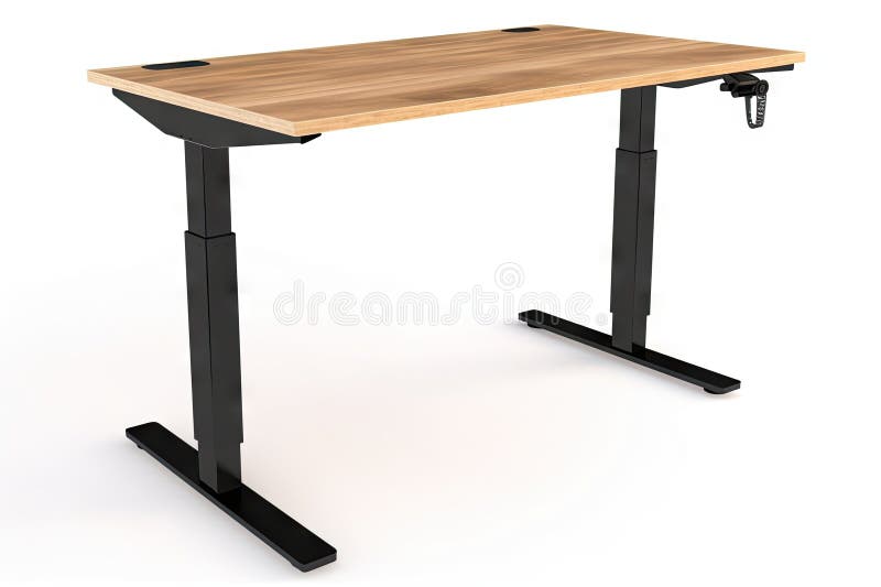 Ergonomic Office Desk with Adjustable Height, Width, and Angle Stock ...