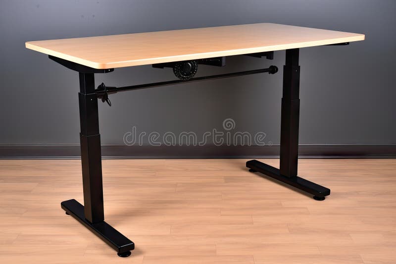 Ergonomic Office Desk with Adjustable Height, Width, and Angle Stock ...