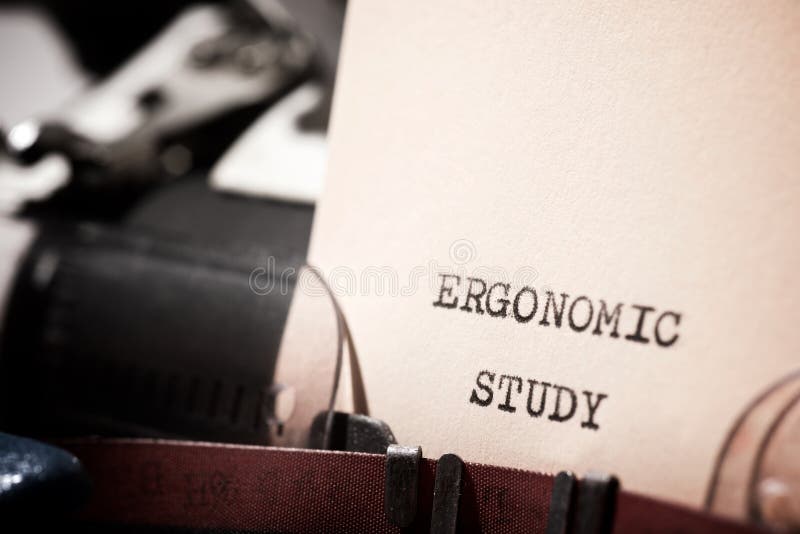 Ergonomic study text stock photo. Image of typescript - 271352328