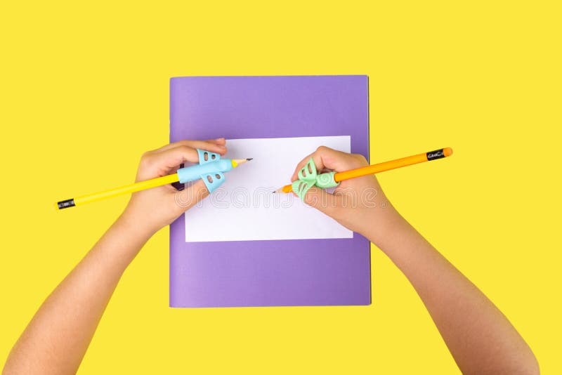 Ergonomic Training Pencil Holder, Double Thumb, Handwriting Exercises ...