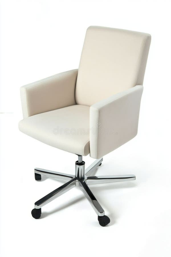 Ergonomic White Office Chair with Adjustable Height and Swivel Base ...