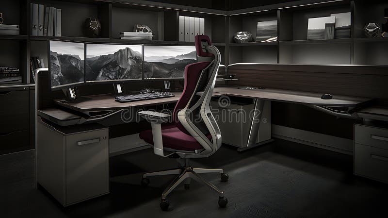 Modern Ergonomic Workstation Setup Stock Illustrations – 1,991 Modern ...