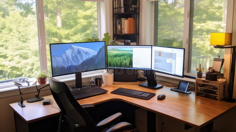 Ergonomics Remote Office Covid Stock Illustration - Illustration of ...