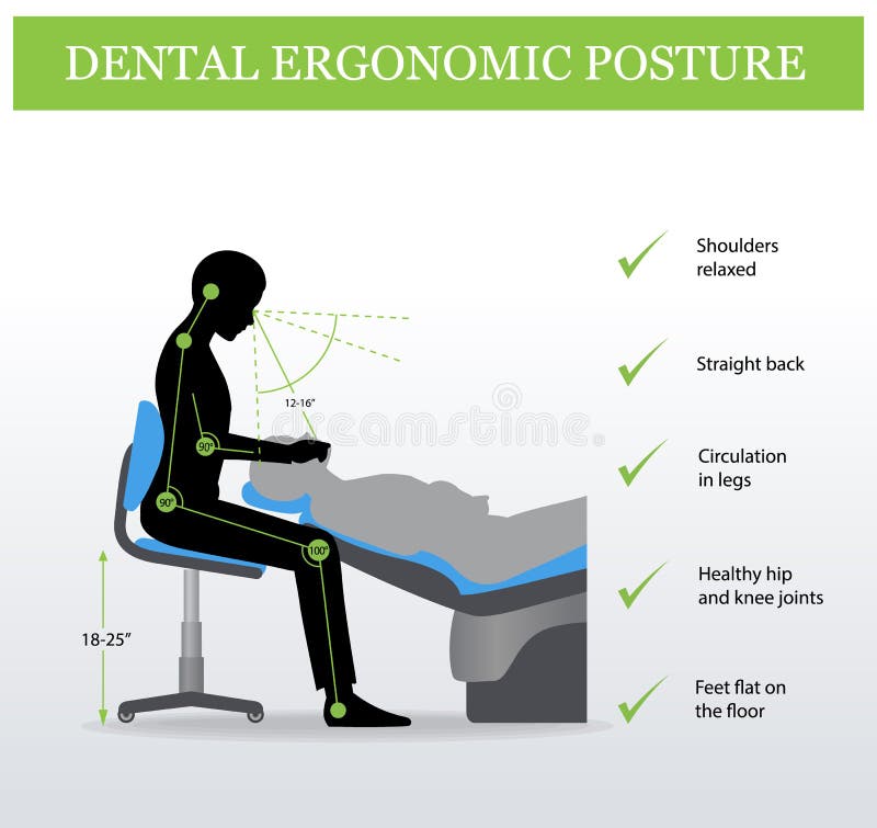 Ergonomie Position D'assise Correcte Illustration de Vecteur ...