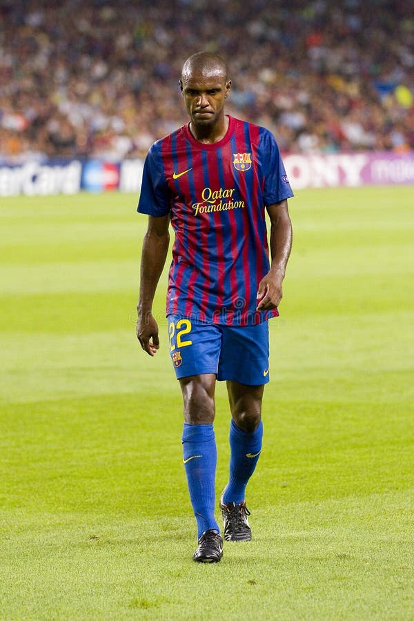 Eric Abidal En De Spelers Van FC Barcelona Redactionele Stock Foto ...