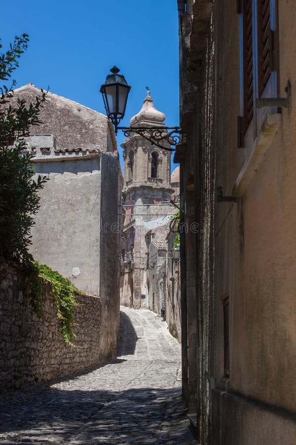 Erice streets stock image. Image of style, ancient, streets - 33421265