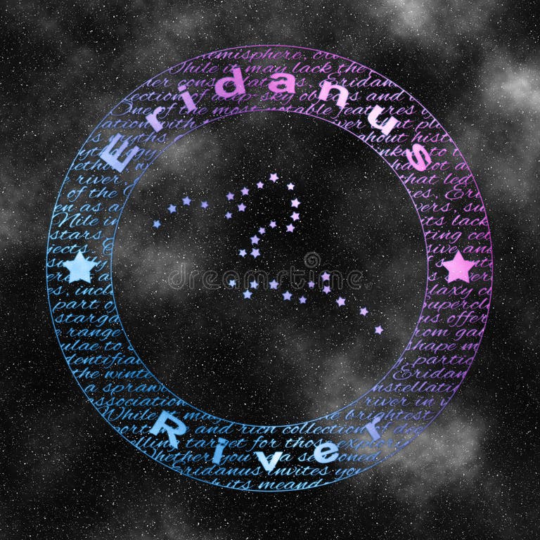 Eridanus Constellation, Celestial River Constellation Stock ...