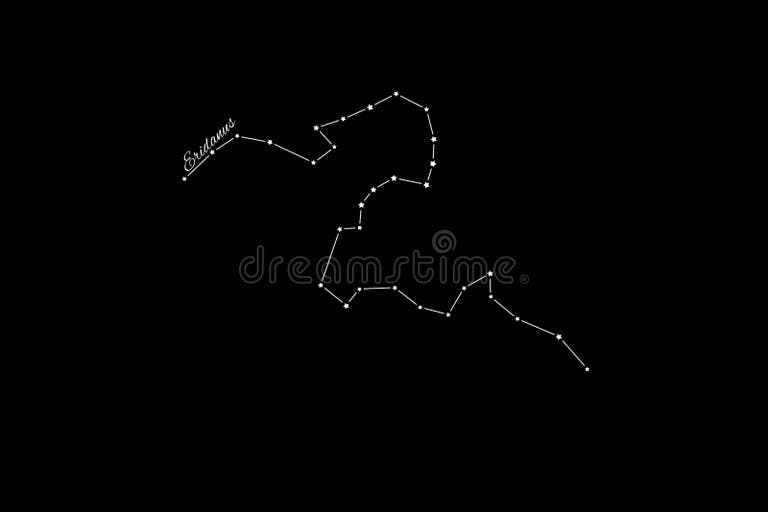 Eridanus Constellation, Cluster of Stars, Celestial River Constellation ...