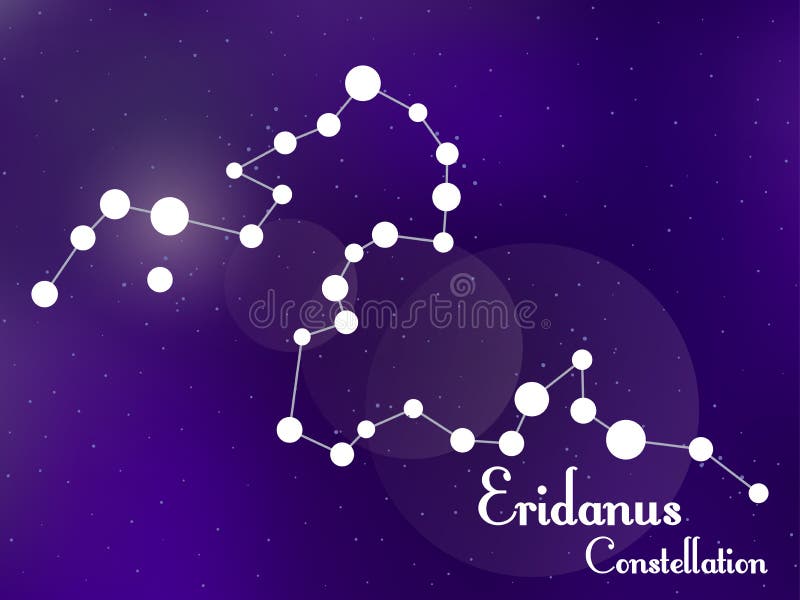 Eridanus Constellation. Starry Night Sky. Cluster of Stars, Galaxy ...
